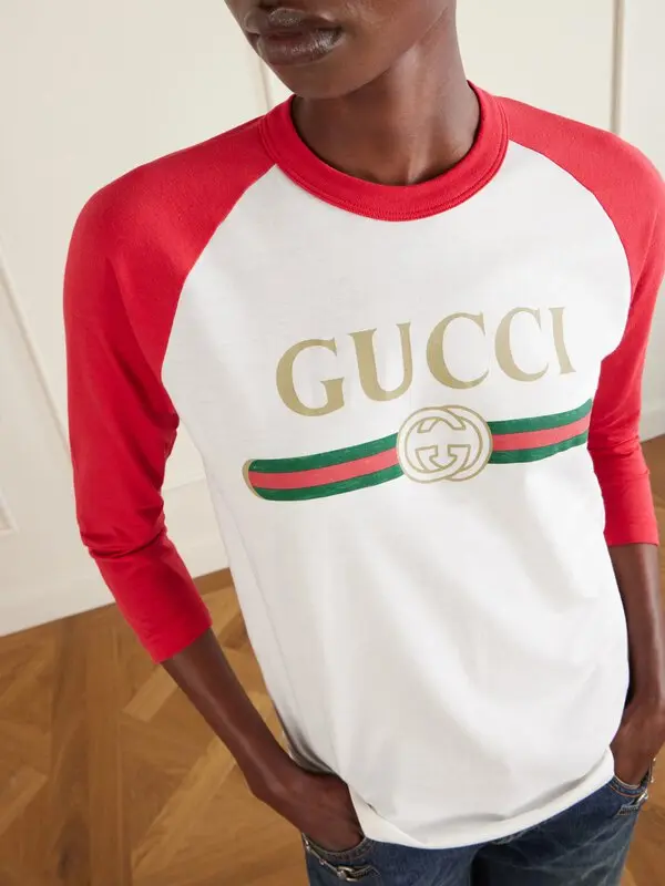 Gucci Printed Cotton-blend Jersey T-shirt