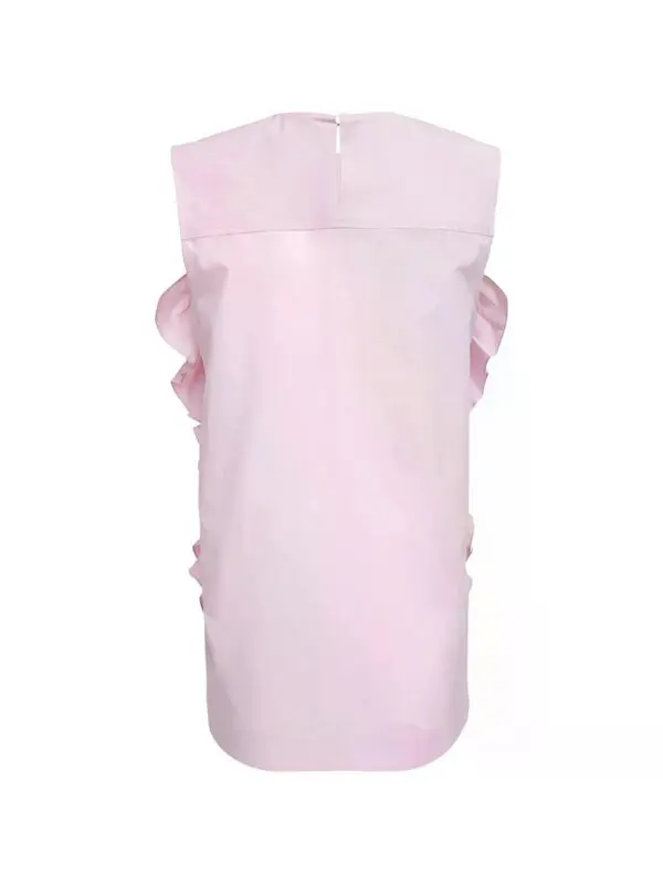 JIL SANDER Ruffled Sleeveless Top - Pink
