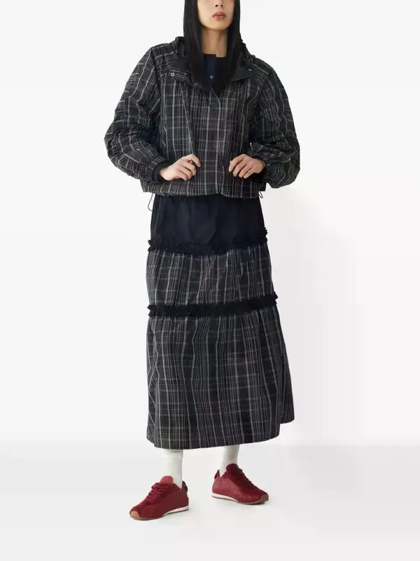 STUDIO TOMBOY Hooded Check Jacket