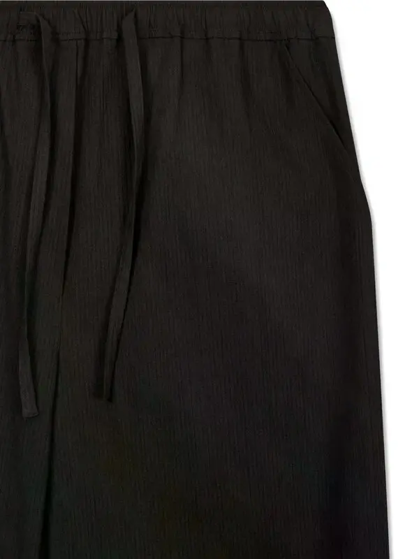 STUDIO TOMBOY Drawstring Cotton Trousers - Black