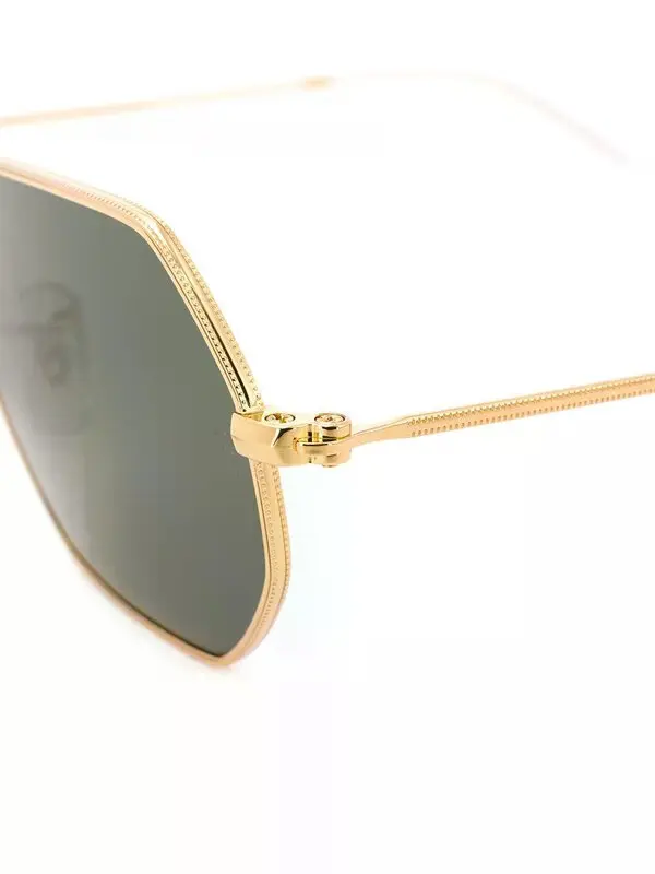 Ray-ban Oval Frame Sunglasses - Gold