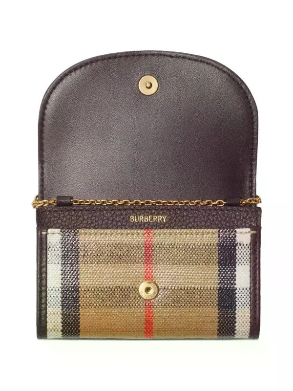 Burberry Highlands Check Chain Wallet