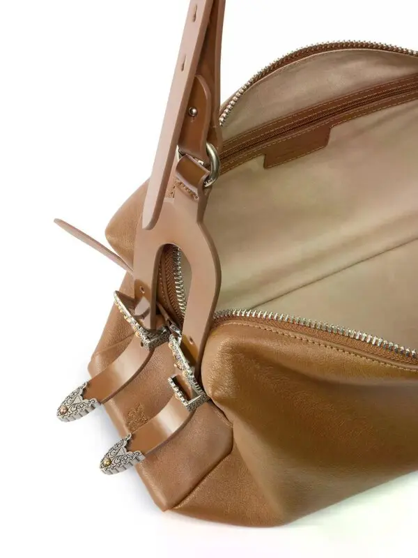 Pinko Love Birds Detail Shoulder Bag - Brown