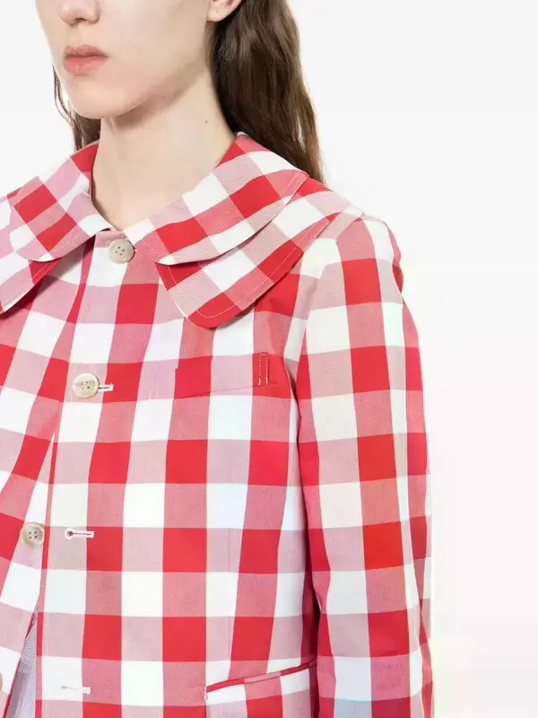 Comme Des Garçons Gingham Colla Jacket