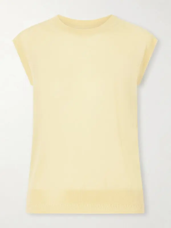 Another Tomorrow Wool Tank - Yellow
