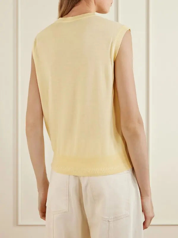 Another Tomorrow Wool Tank - Yellow