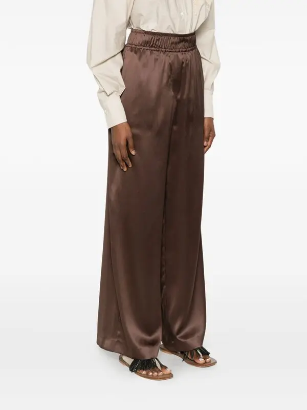 Brunello Cucinelli Silk Trousers - Brown