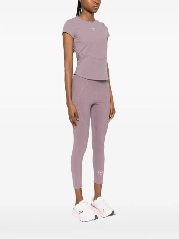 Adidas By Stella McCartney Logo Detail Round Neck T-shirt - Purple