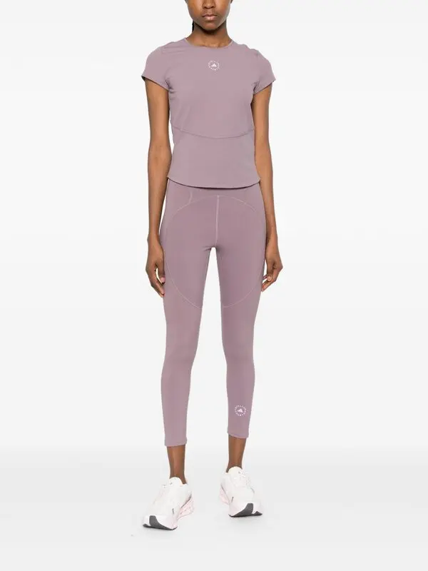 Adidas By Stella McCartney Logo Detail Round Neck T-shirt - Purple