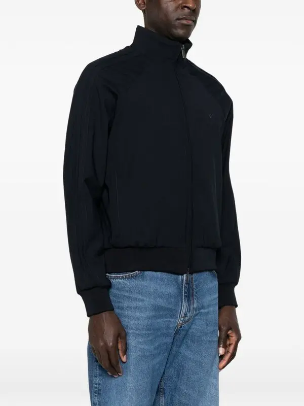 Emporio Armani Wool Blend Bomber Jacket - Blue