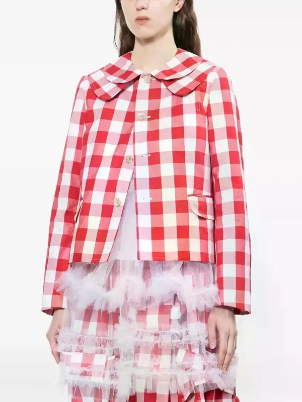Comme Des Garçons Gingham Collared Jacket