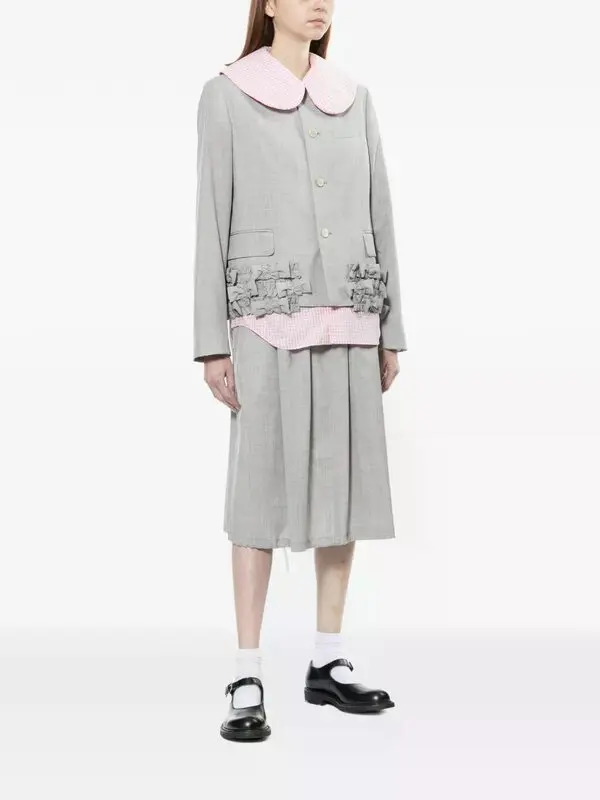 Comme Des Garçons Gingham Peter-pan Collar Shirt