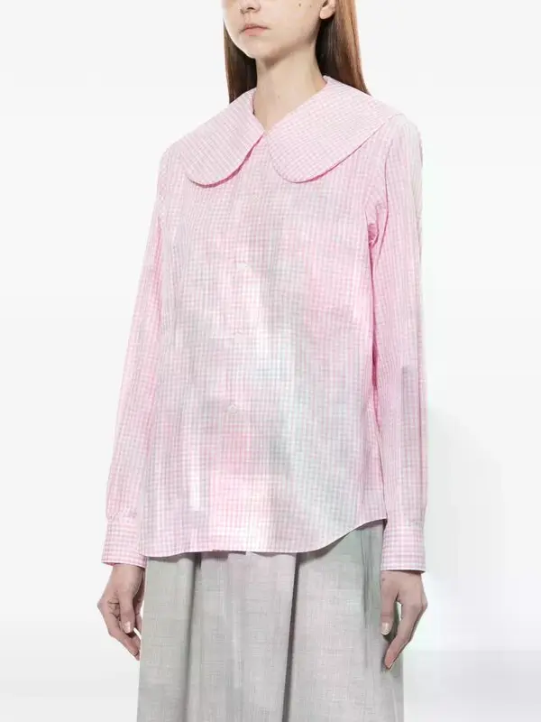 Comme Des Garçons Gingham Peter-pan Collar Shirt