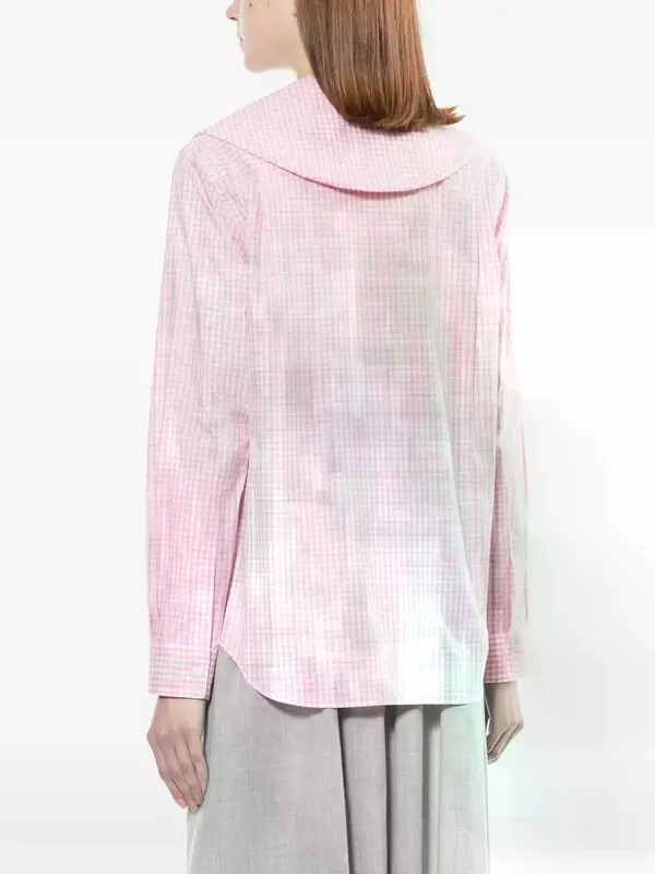 Comme Des Garçons Gingham Peter-pan Collar Shirt