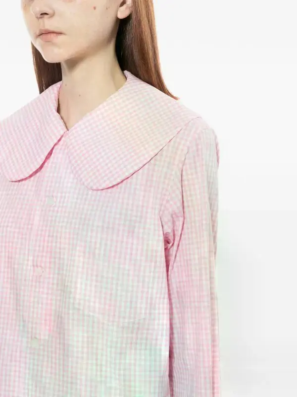 Comme Des Garçons Gingham Peter-pan Collar Shirt