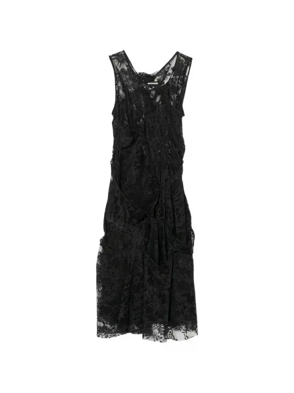 Junya Watanabe Floral-lace Mini Dress - Black
