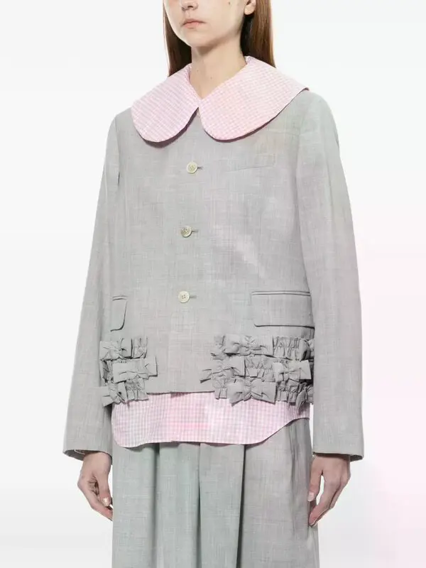 Comme Des Garçons Bow-design Ruffled Jacket