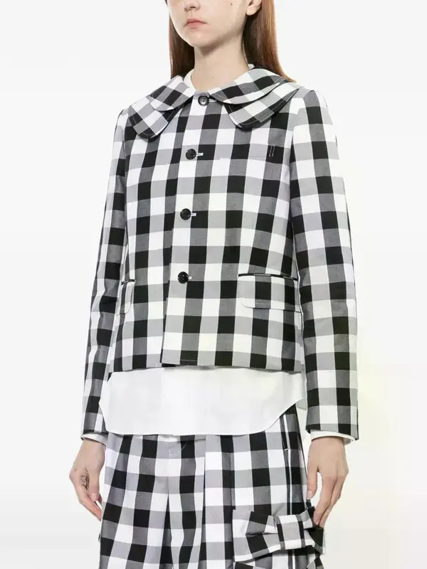Comme Des Garçons Gingham Collared Jacket