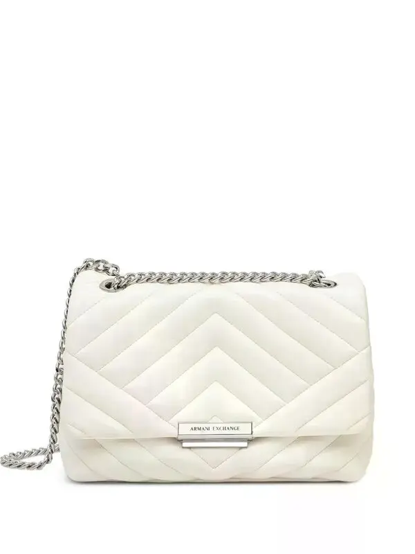 Armani Exchange Quilted Cross Body Bag - White