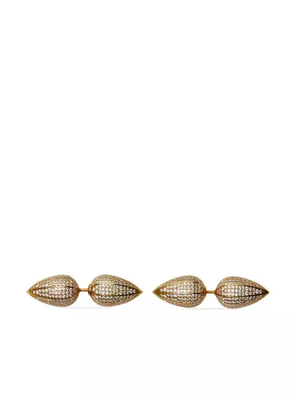 Burberry Crystal-embellished Pear Earrings - Gold