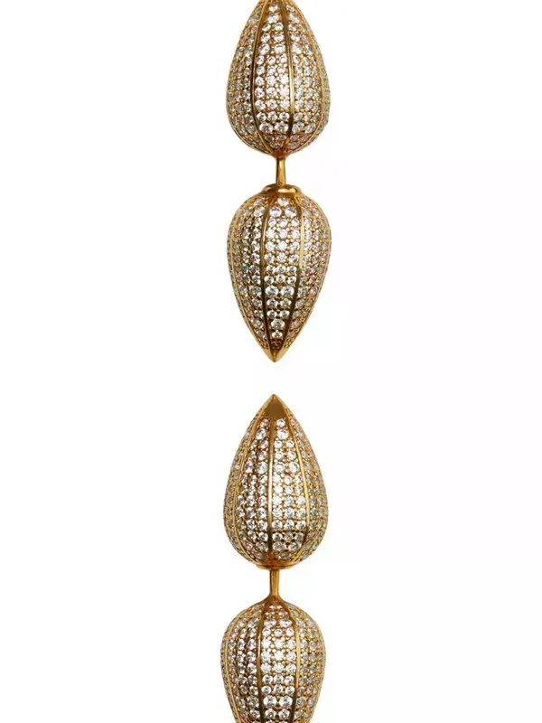 Burberry Crystal-embellished Pear Earrings - Gold
