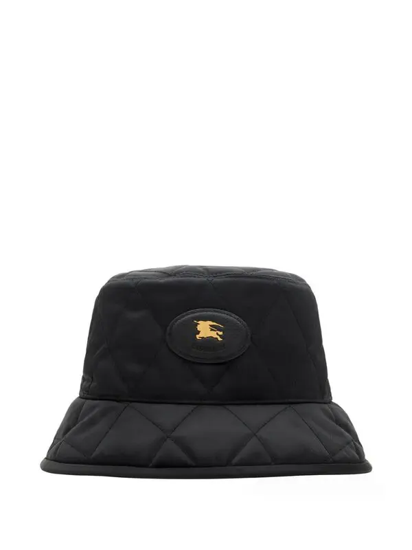 Burberry Quilted Horseshoe Bucket Hat - Black