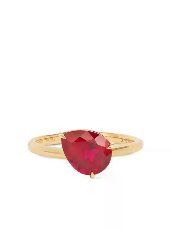 PERSEE 9k Yellow Iris Ruby Ring - Gold