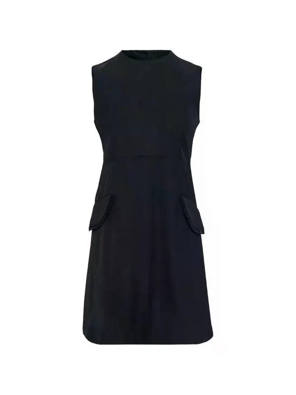JIL SANDER Pocket Lace-trim Mini Dress - Black