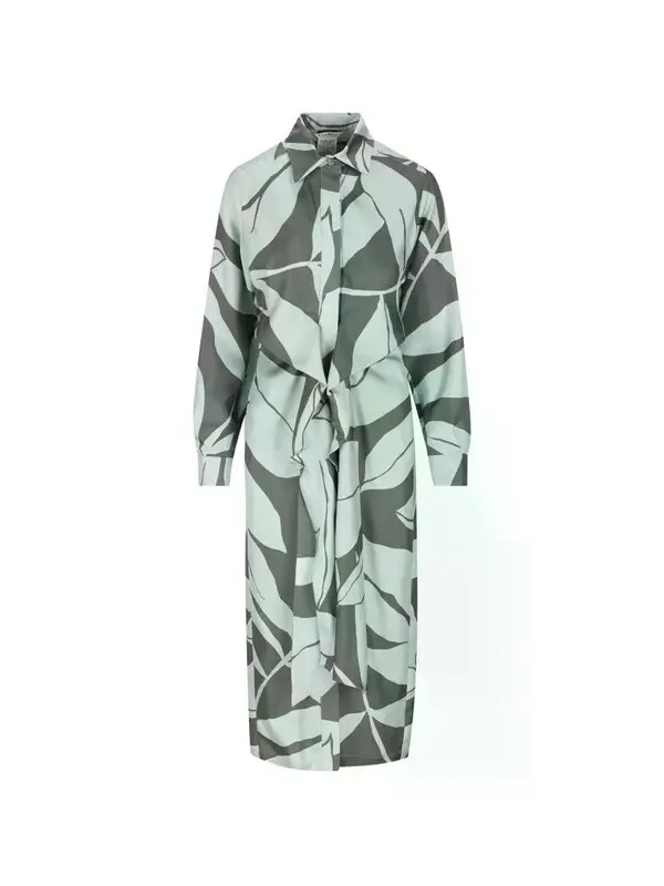 Max Mara Floral-print Dress - Green