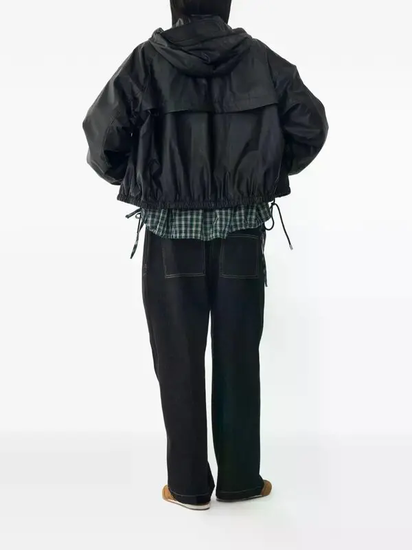 STUDIO TOMBOY Hooded Faux Leather Jacket