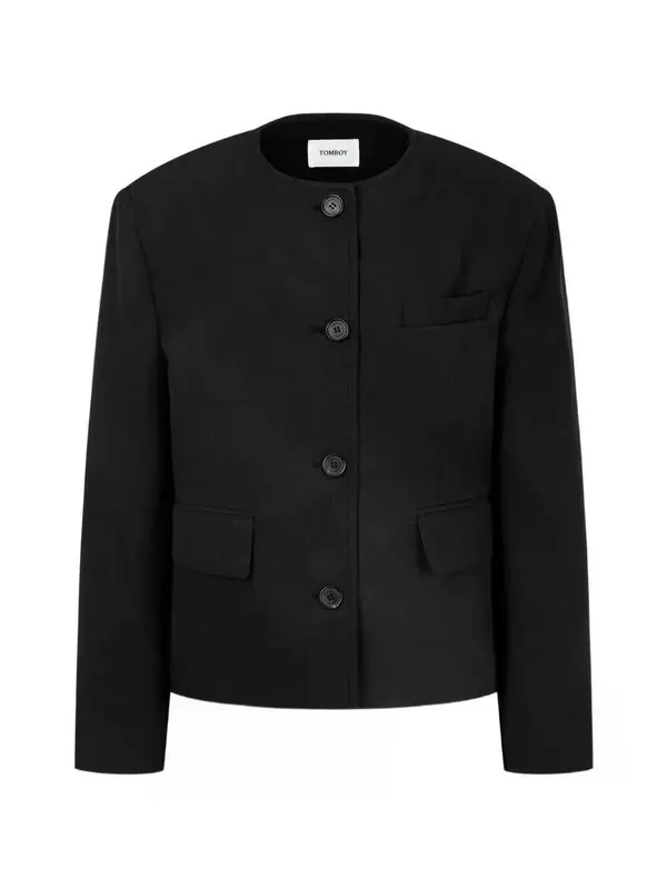 STUDIO TOMBOY Round Neck Button Jacket