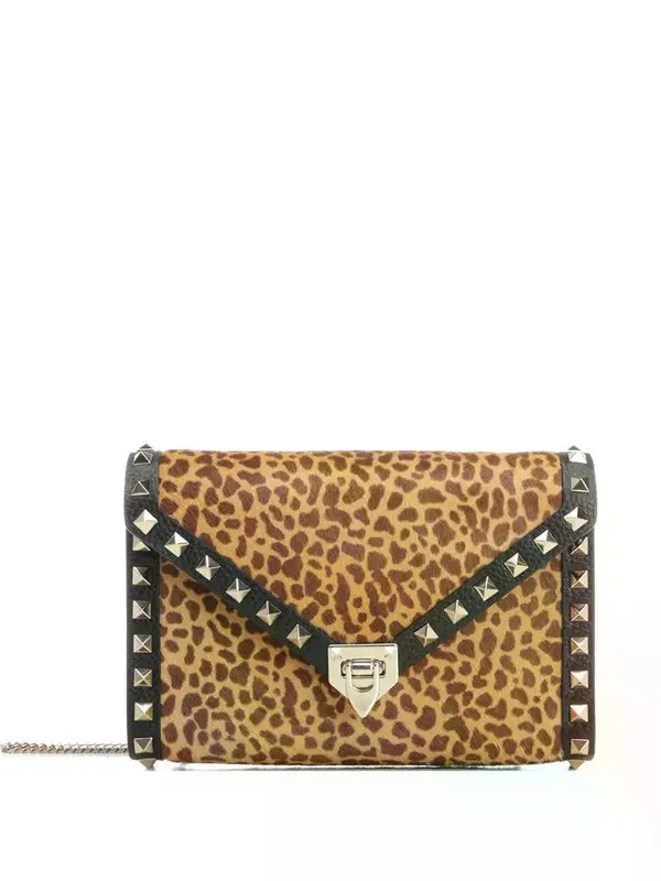 Valentino Garavani Mini Rockstud Leopard Print Shoulder Bag