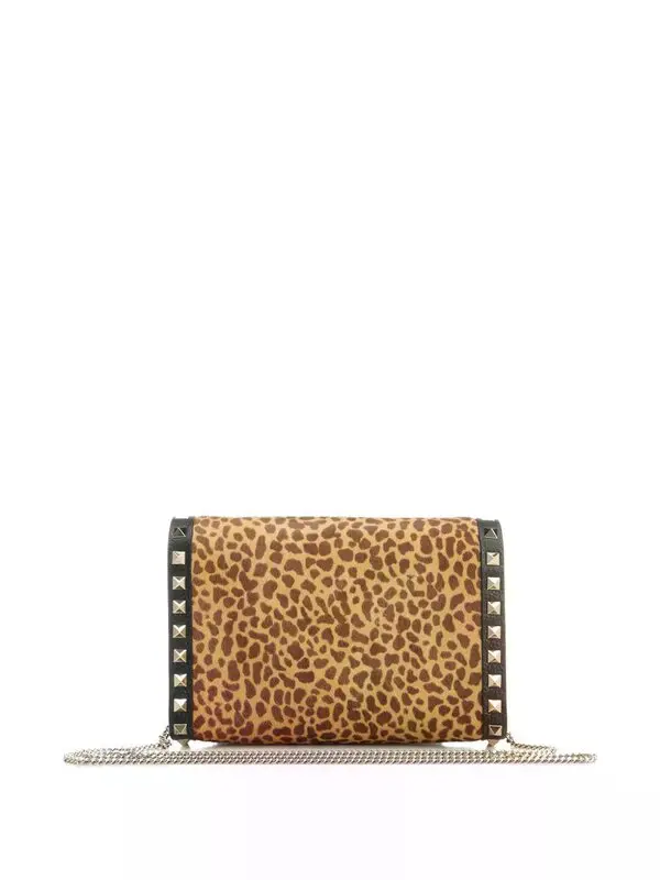 Valentino Garavani Mini Rockstud Leopard Print Shoulder Bag