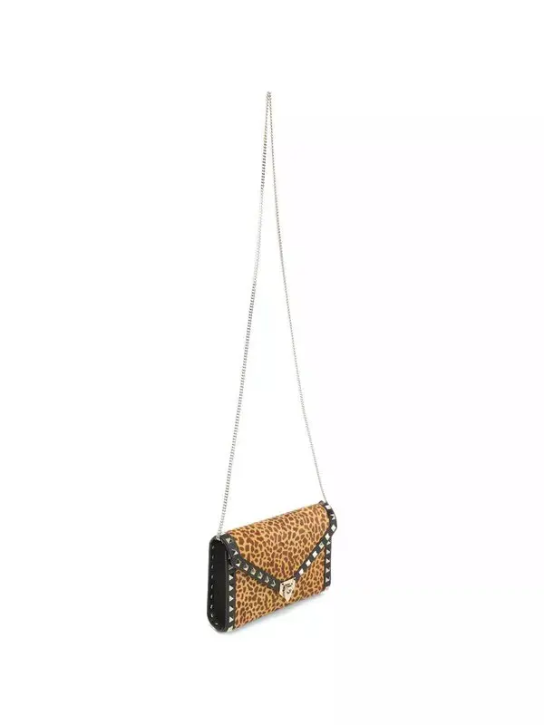 Valentino Garavani Mini Rockstud Leopard Print Shoulder Bag