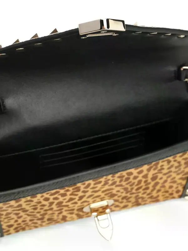 Valentino Garavani Mini Rockstud Leopard Print Shoulder Bag