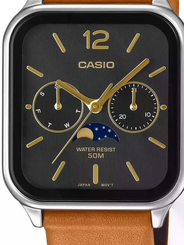 Casio Leather 44.5mm Watch
