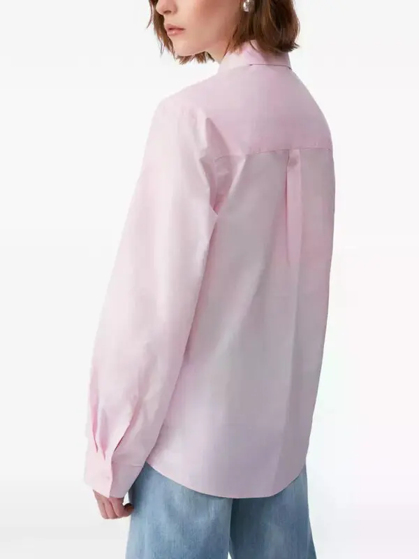 Liu Jo Cotton Poplin Shirt With Bejewelled Collar
