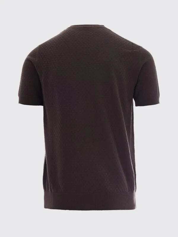 PAOLO PECORA Cotton Crew Neck Sweater - Brown