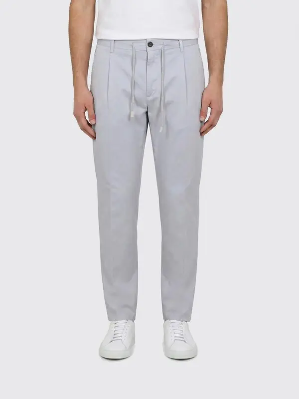 Eleventy Pleated Drawstring Trousers - White 1