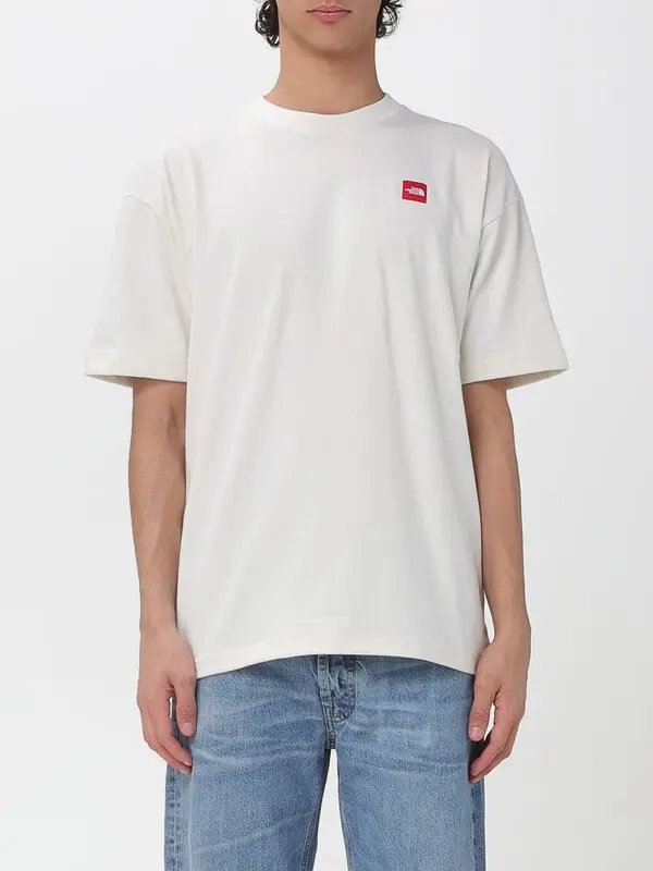 The North Face Cotton T-shirt With Contrast Logo And Dropped Shoulders - White