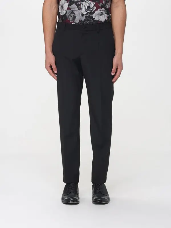 Dolce & Gabbana Slim Fit Virgin Wool Trousers - Black