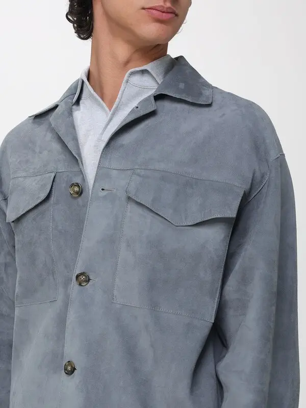 LARDINI Suede Overshirt