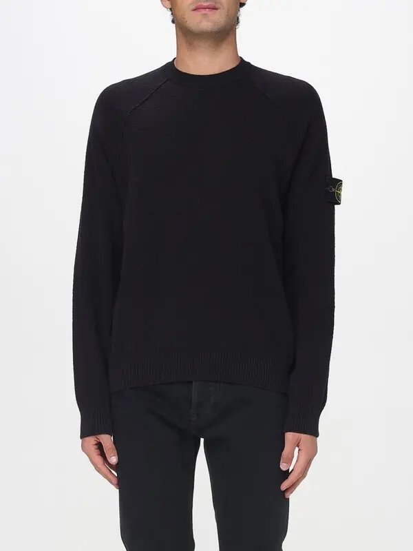 Stone Island Light Raw Hand Organic Cotton Knit Crewneck Jumper - Blue