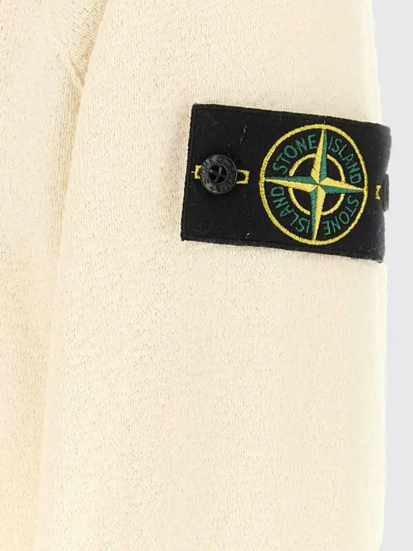 Stone Island Light Raw Hand Organic Cotton Knit Crewneck Jumper - Ivory