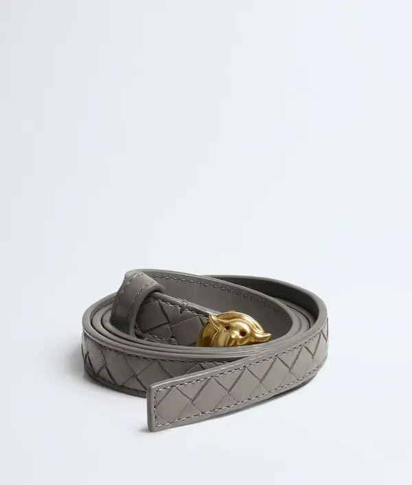 Bottega Veneta Intrecciato Leather Belt - Basalt