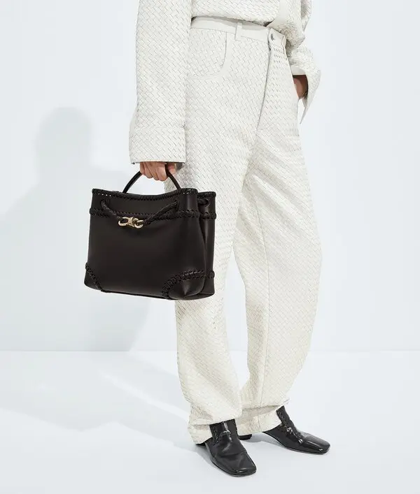 Bottega Veneta Andiamo Top Handle Bag - Espresso
