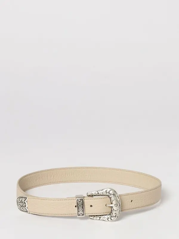 ORTIGNI Leather Belt - Beige
