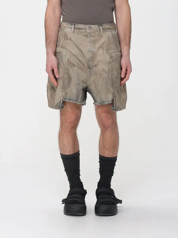 Rick Owens Denim Cargo Shorts - Dust