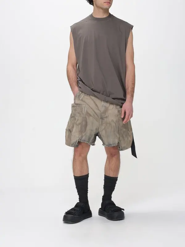 Rick Owens Denim Cargo Shorts - Dust