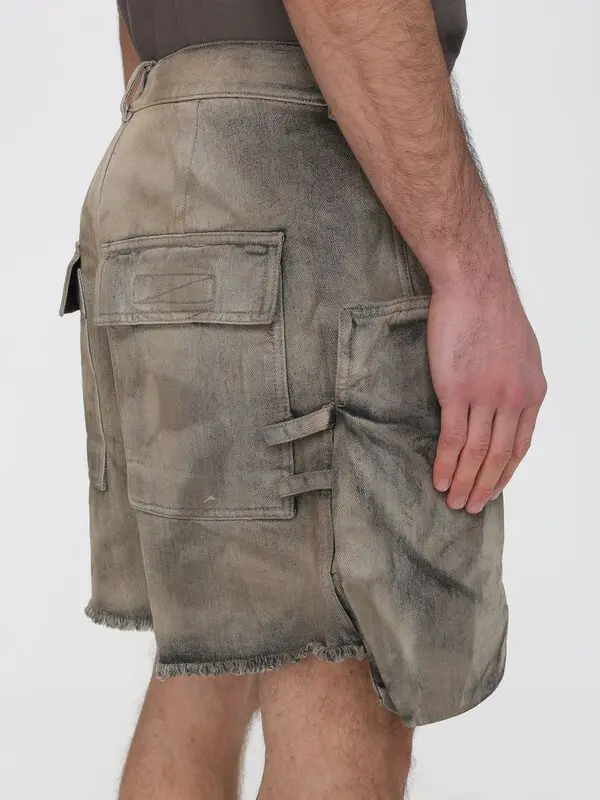 Rick Owens Denim Cargo Shorts - Dust